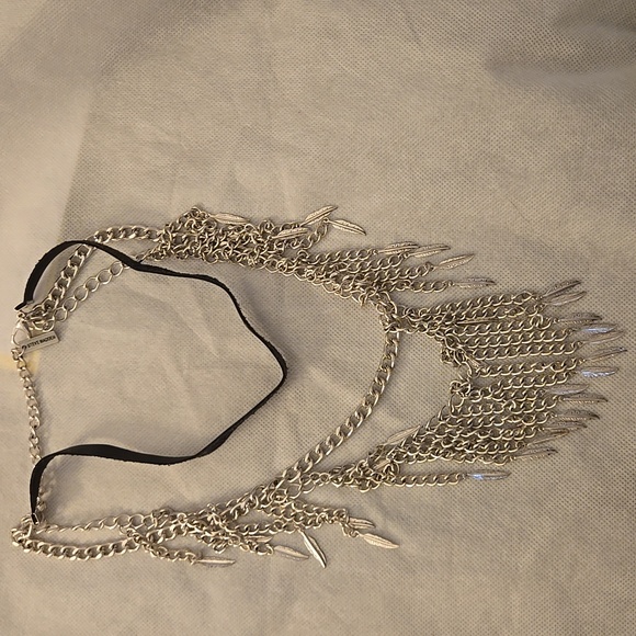 Jewelry | Silver Chain Fringe Necklace | Poshmark